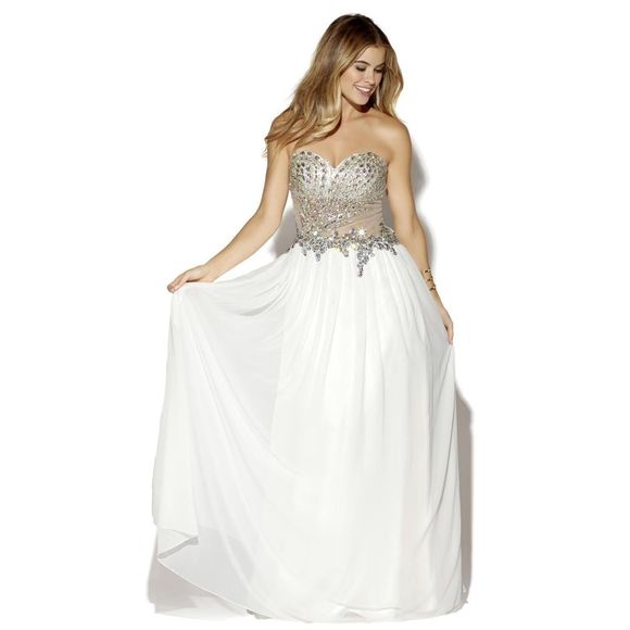 Jolene | Dresses | White Jolene Size 4 Ball Gown Dress | Poshmark